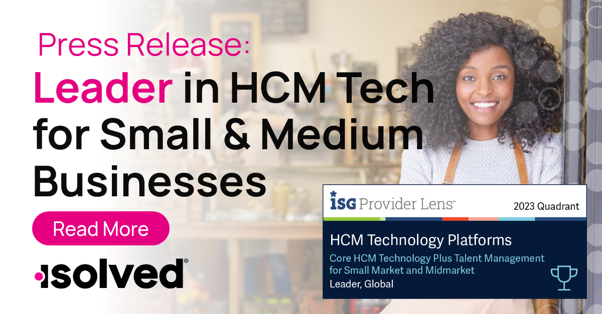 isolved Earns Top Placement in Core HR Plus Talent Management in ISG ...